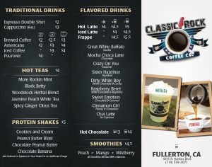 Classic Rock Coffee Co. Menu | OC Restaurant Guides